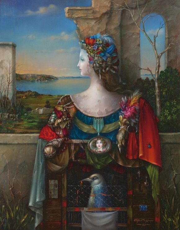 Bonhams : Theodoros Pantaleon (Greek b. 1945) Female figure in a ...