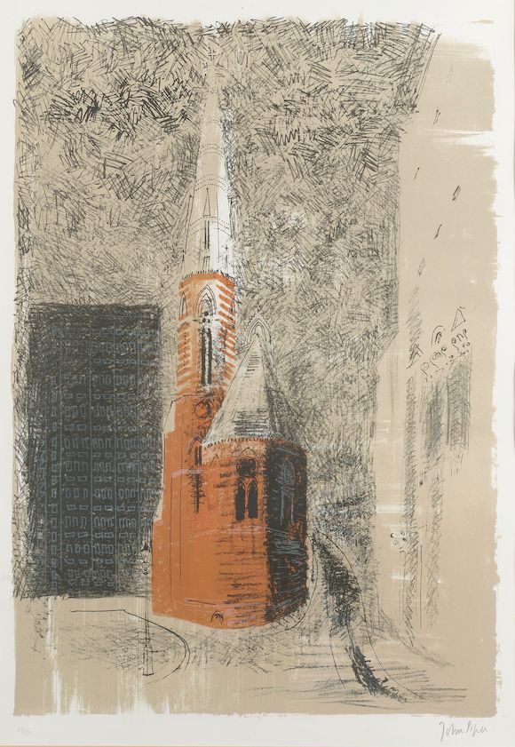 Bonhams : John Piper St Mary's Paddington by G E Street