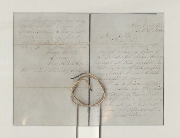 Bonhams : Vail (Alfred) and Samuel Morse. Telegraph Wire, Morristown ...