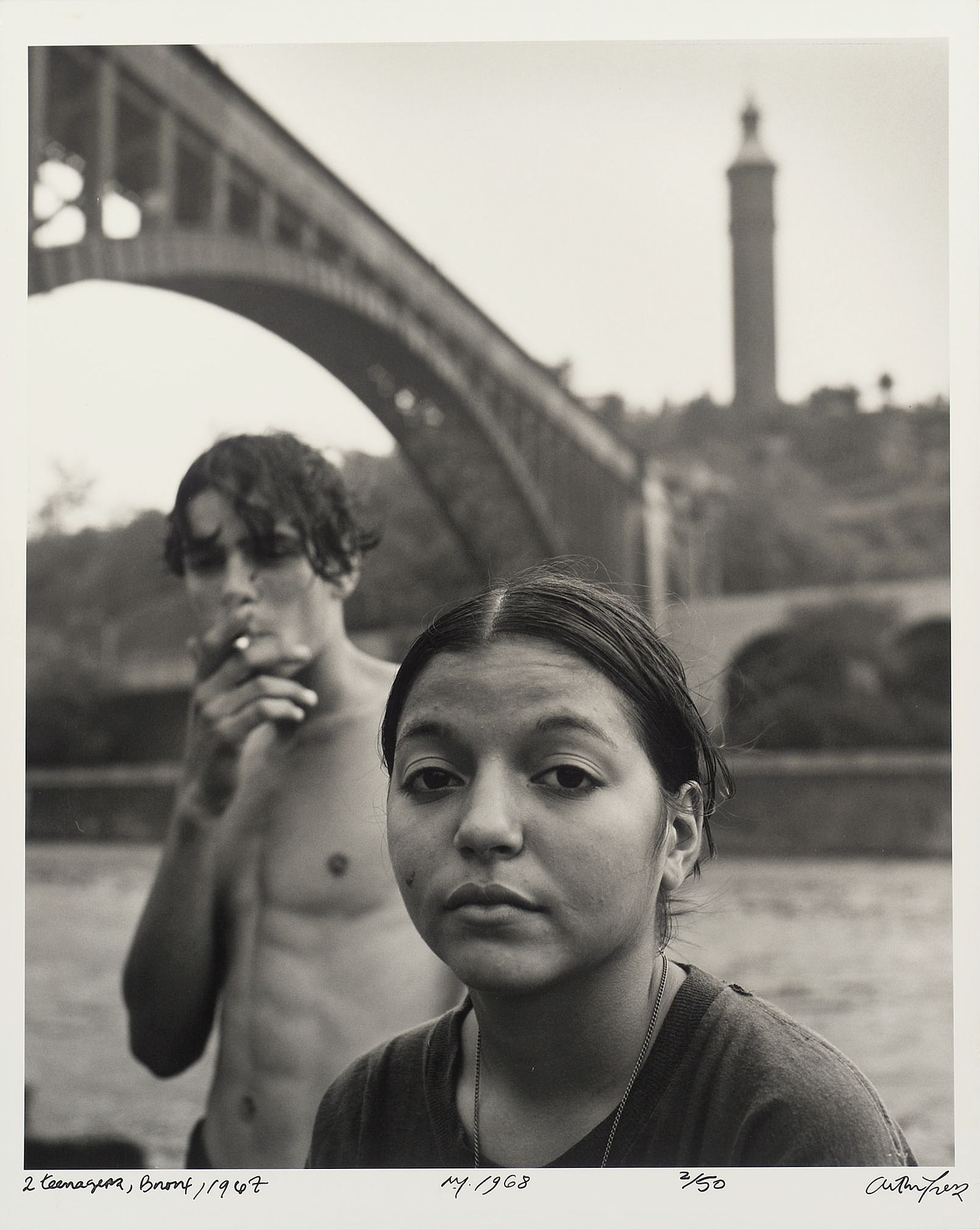 ARTHUR TRESS 2 Teenagers, Bronx, 1967 - auctions & price archive