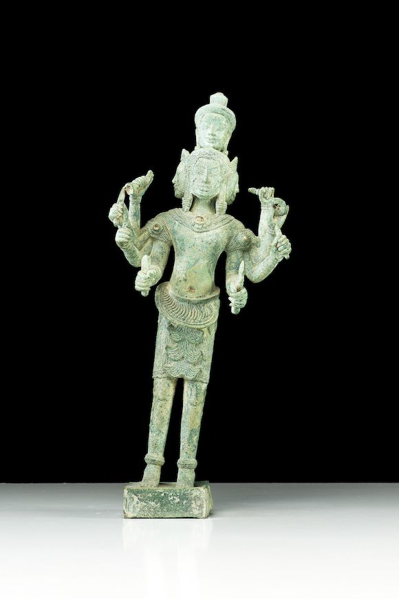 Bonhams : A large and important bronze figure of a five-headed eight ...
