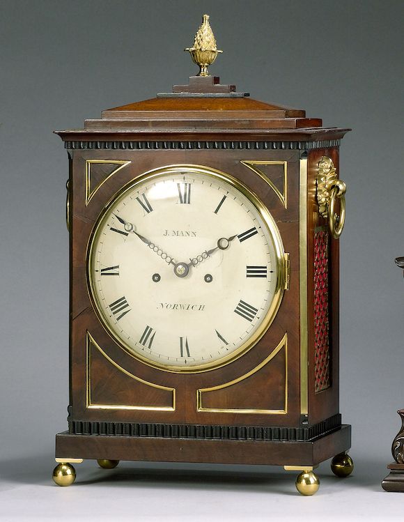 Bonhams : An early 19th century brass inlaid mahogany bracket clock J ...