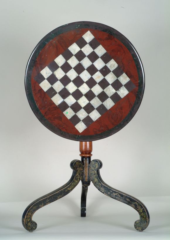 Bonhams : A 19th Century Aberystwyth slate chess table