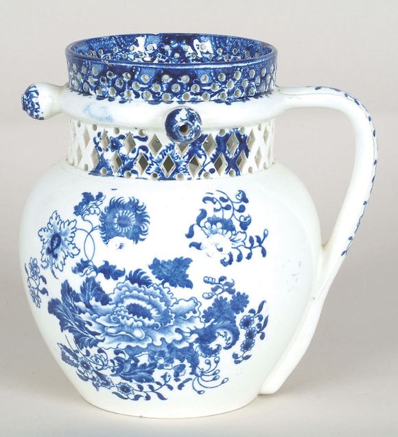 Bonhams : A good Cambrian pottery puzzle jug circa 1810