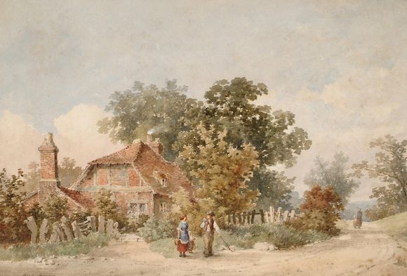 Bonhams : Albert Edward Bowers (British, fl.1875-1893) Figures on a ...