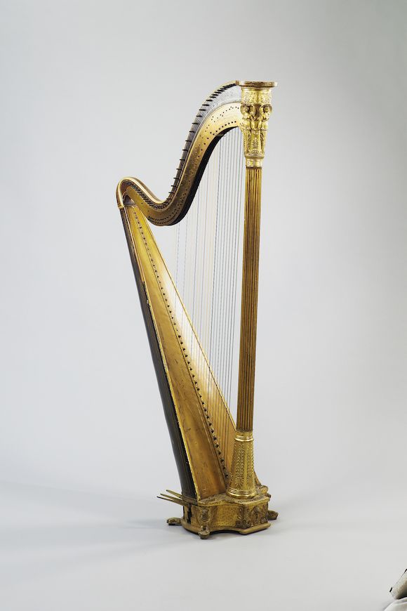 Bonhams : An attractive Grecian Harp by Sebastian Erard, London,