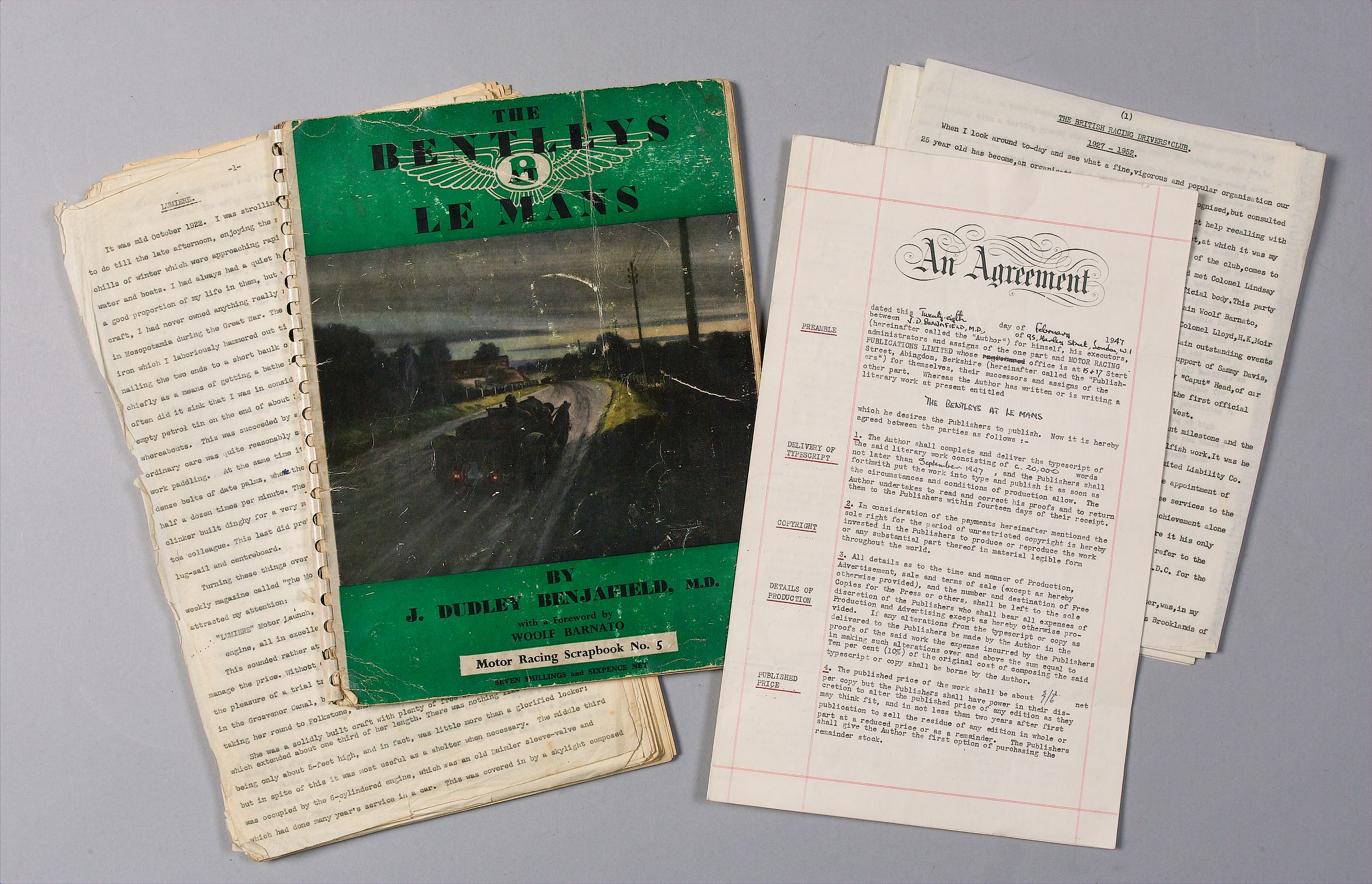 Bonhams Cars : A signed copy of The Bentleys at Le Mans, by J Dudley ...