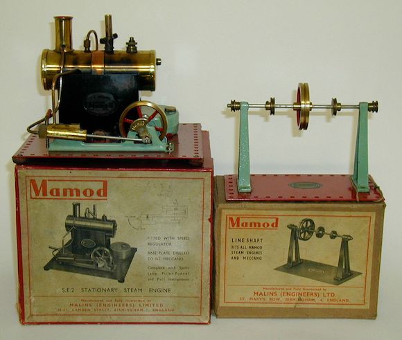 Bonhams : Mamod SE2 Stationary Steam Engine and Line Shaft