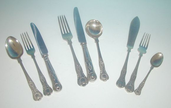 Bonhams : A composite part canteen of King's pattern cutlery, maker ...