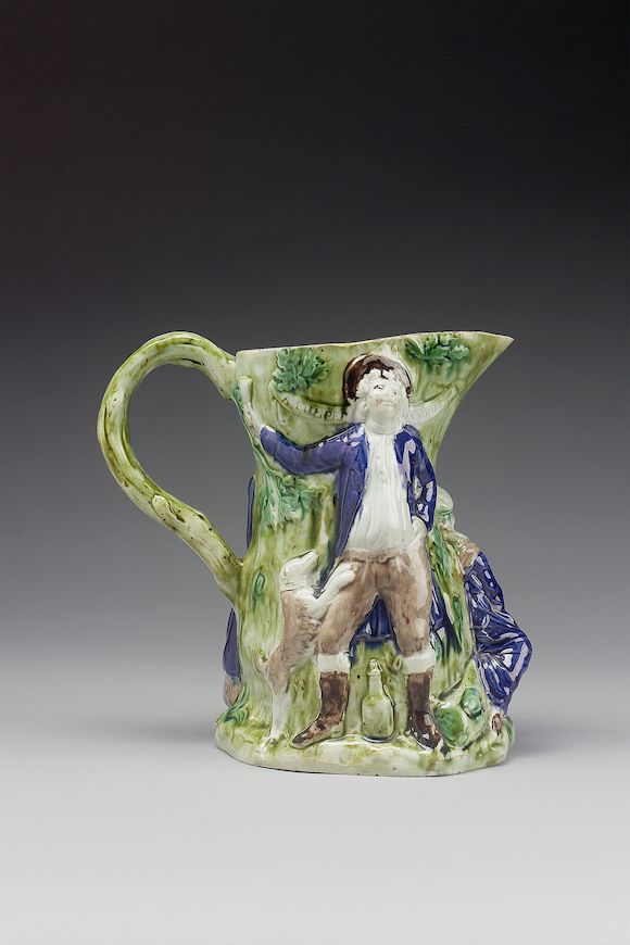 Bonhams : A pearlware 'Fair Hebe' jug, modelled by John Voyez dated 1788