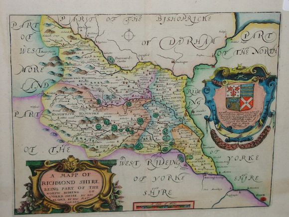 Bonhams : Blome (Richard) A Mapp of Richmond shire, being part of the ...
