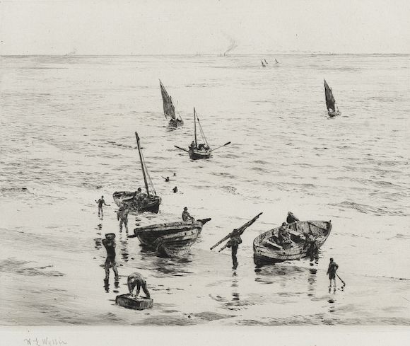 Bonhams : William Lionel Wyllie Crabbers, Ivy Point