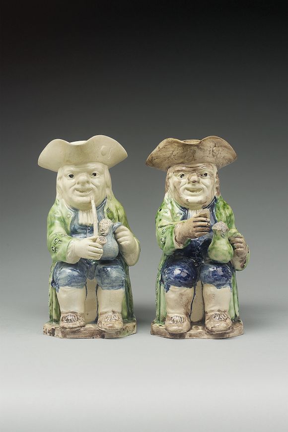 Bonhams : An unusual creamware 'Step' Toby jug circa 1780