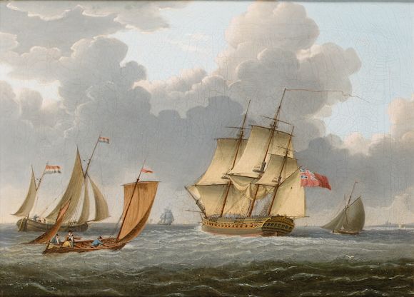 Bonhams : William Anderson (British, 1857-1837) A Royal Navy 32-gun ...