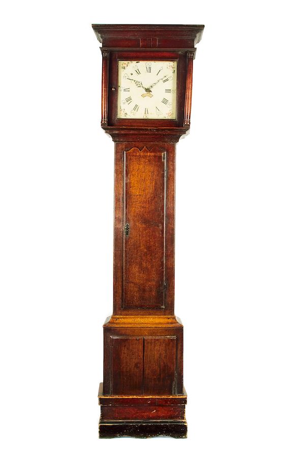 Bonhams : A 19th century oak 30 hour longcase clock Hewitt Clarkton, W ...