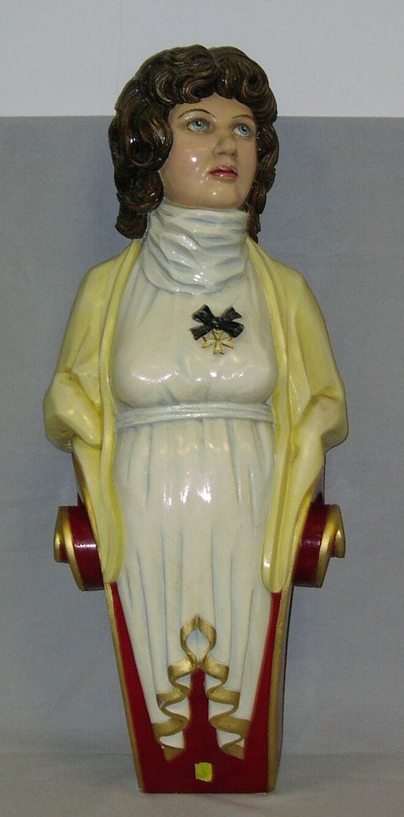 Bonhams : A modern figurehead carving of Emma Hamilton by the ...