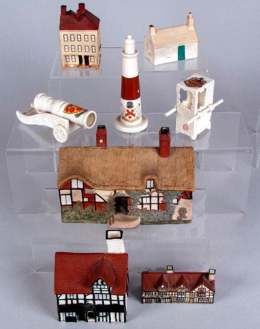 Bonhams : Three WH Goss models, including a model of Portland Lighthouse,