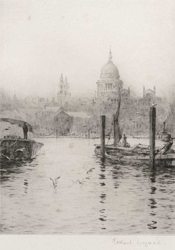 Bonhams : Rowland Langmaid A View of St Paul's seen from the Thames