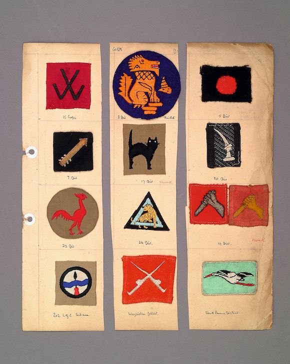 Bonhams : Indian Army Division signs