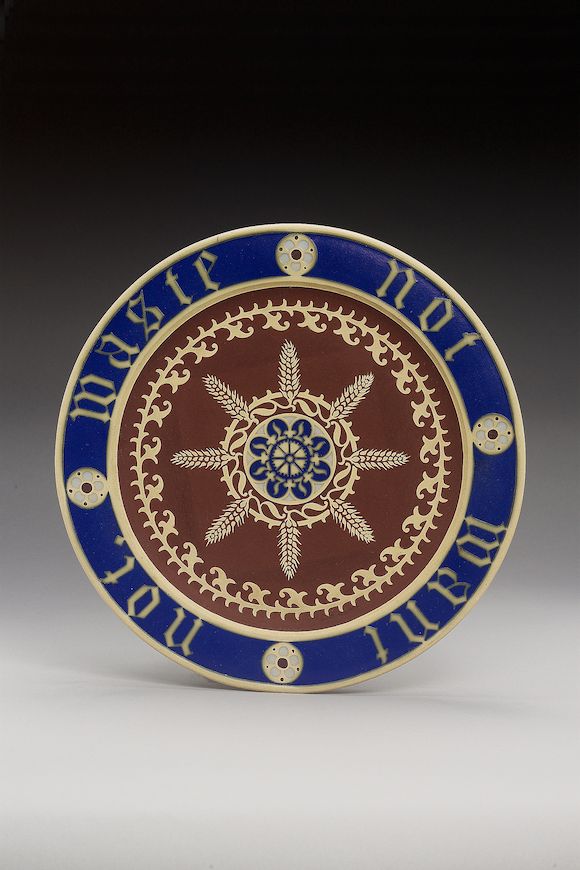 Bonhams : A Minton Gothic 'Pugin's Bread Tray' circa 1850