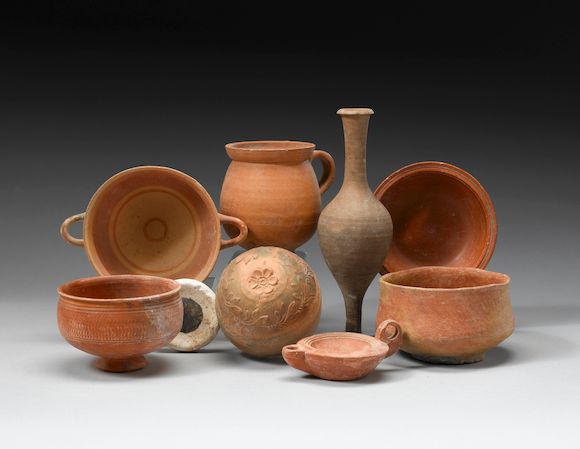 Bonhams : A group of Classical pottery vessels, and others as well as a ...