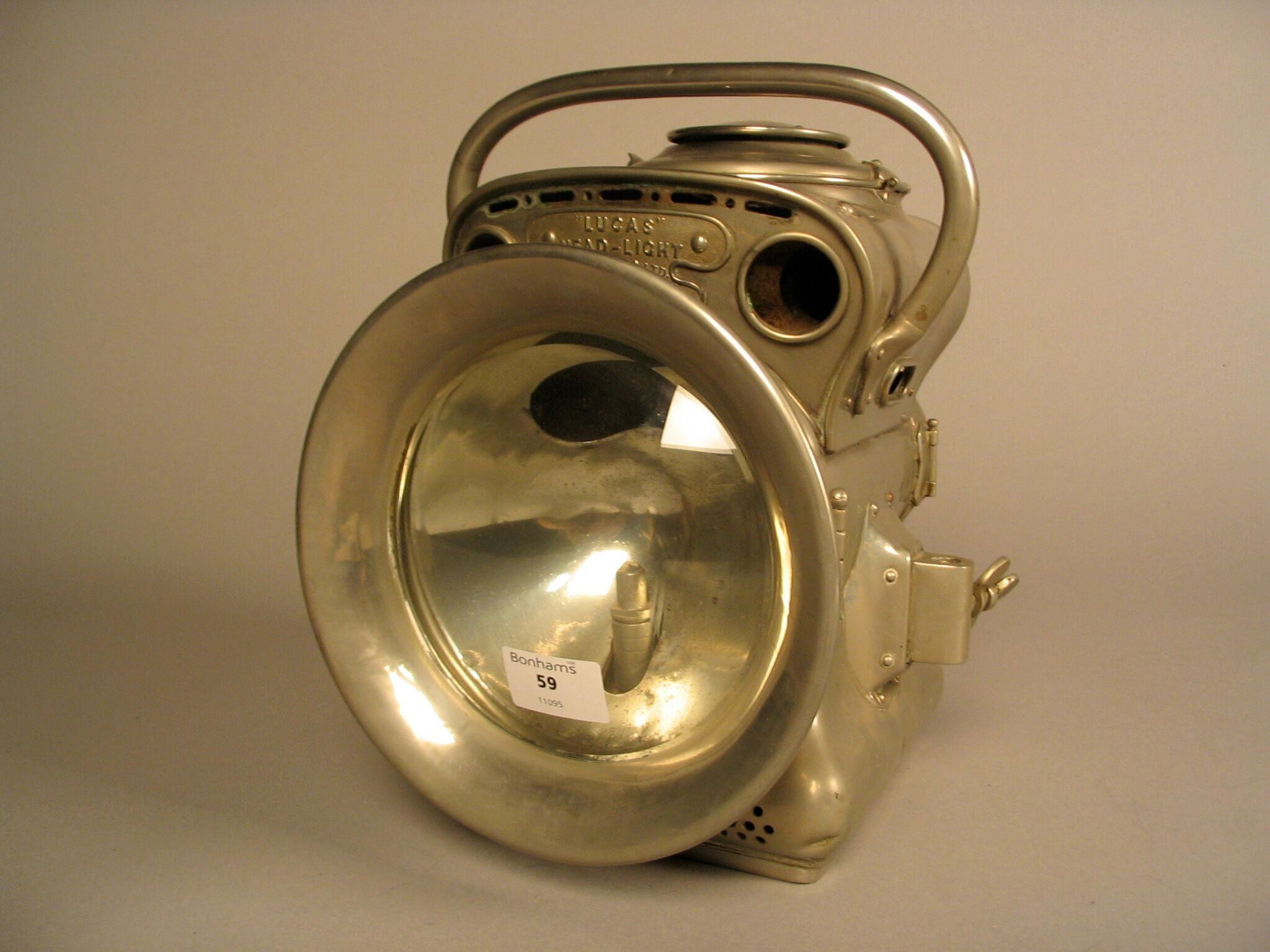 Bonhams Cars : A Lucas Headlight self generating acetylene headlamp ...