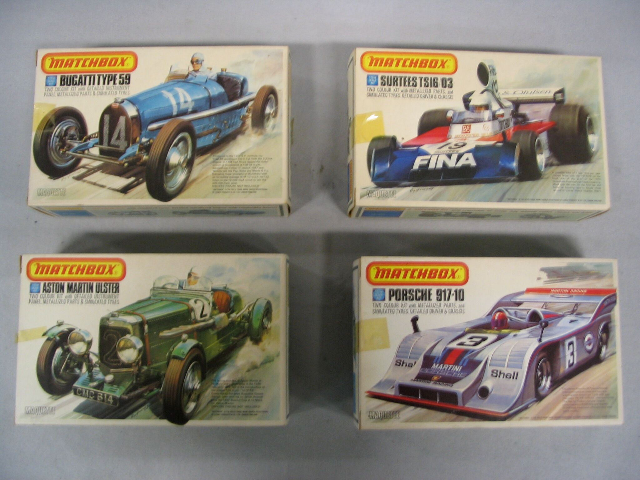 Bonhams Cars : Four boxed Matchbox model kits,