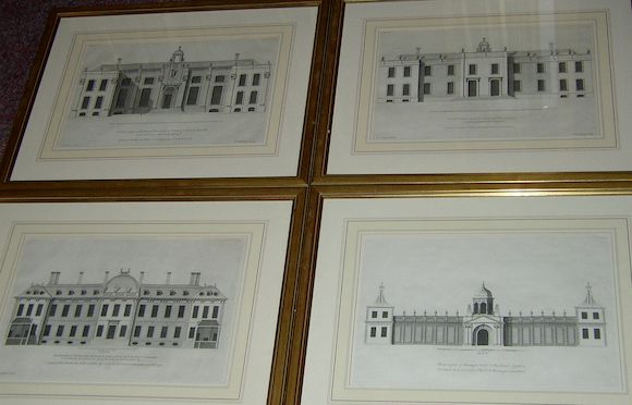 Bonhams : After Ca: Campbell (18th Century) British Elevations of ...