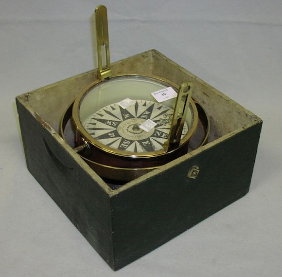 Bonhams : A George Adams Sighting Compass, English, early 19th century,