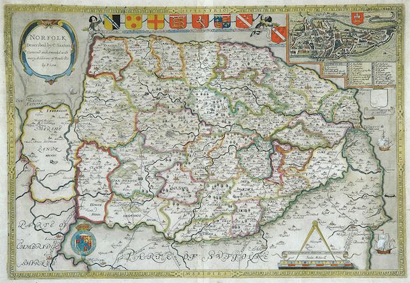 Bonhams : Christopher Saxton (c.1543-c.1610) & Philip Lea (fl.1683-1700 ...