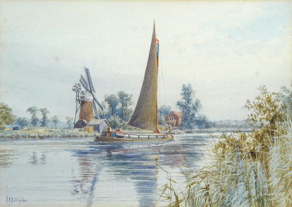 Bonhams : Stephen John Batchelder (1849-1932) 1849 Mill near Stalham 23 ...