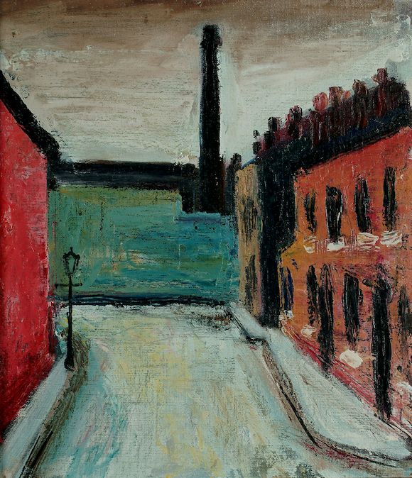 Bonhams : Alan Lowndes (British, 1921-1978) Street Scene in Stockport ...