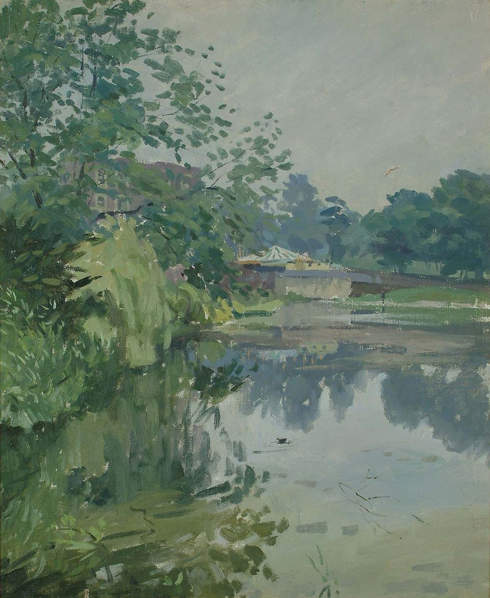 Bonhams : Donald Chisholm Towner (British, b.1903) A London garden, 22 ...