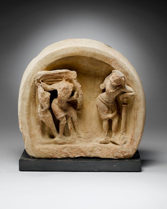 Bonhams : A rare and impressive terracotta relief depicting Narasimha ...