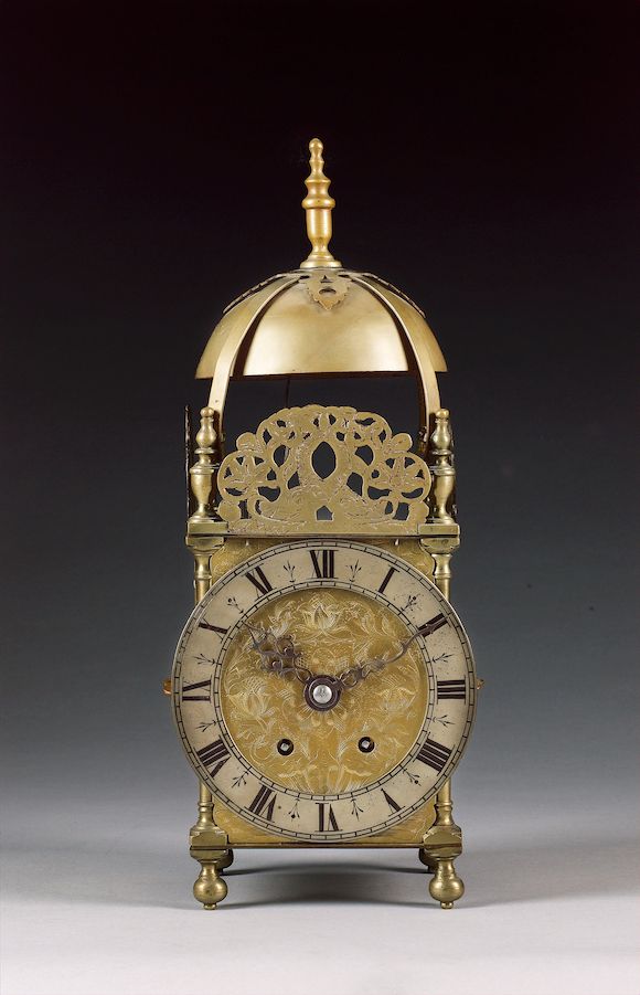 Bonhams : An early 20th Century brass lantern clock The movement ...