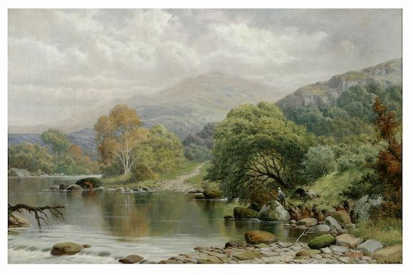 Bonhams : William Henry Mander (1850 - 1922) River landscape with ...