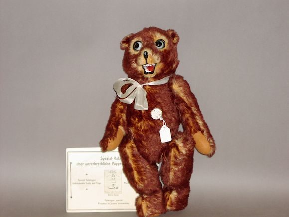 Bonhams : Replica 'Peter' Bear in box, German modern