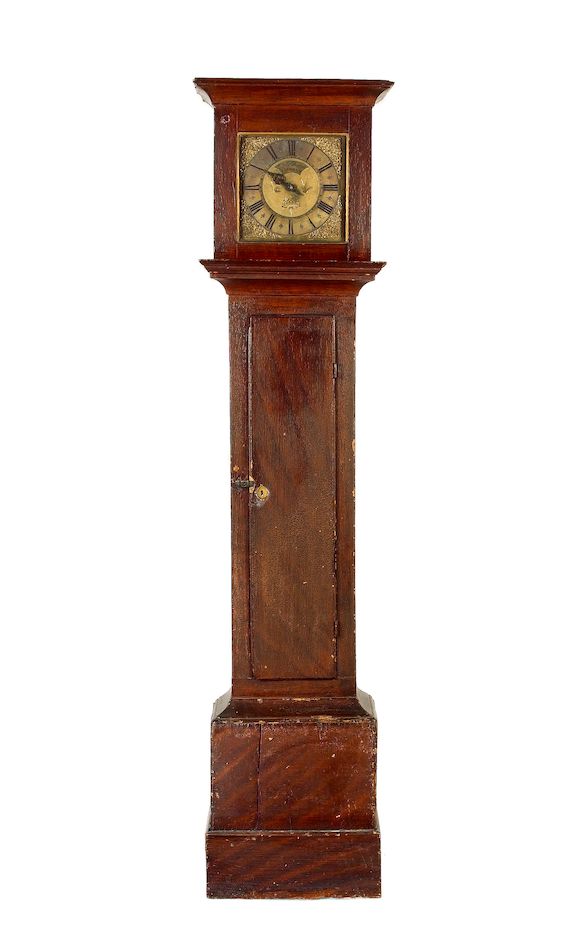 Bonhams : An 18th century painted pine single handed thirty hour ...