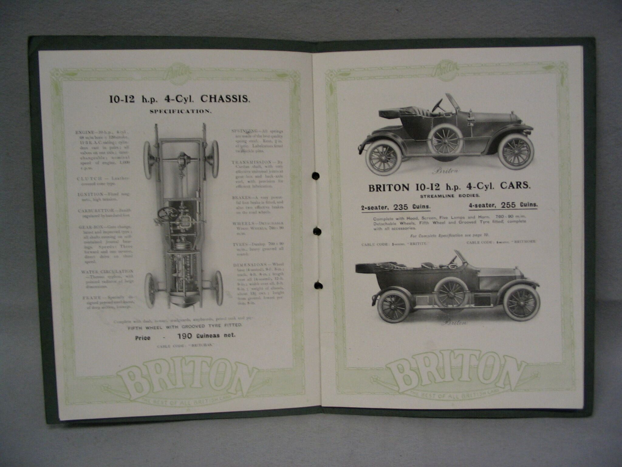 Bonhams Cars : An illustrated sales brochure for Briton Motors of ...