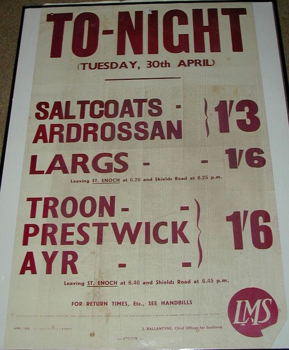 Bonhams : LMS quadroyal letter press poster advertising Sunday ...