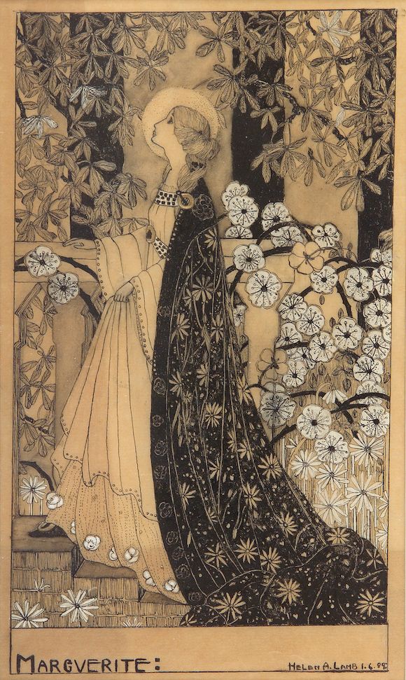 Bonhams : Helen Adelaide Lamb (1889-1981) 'Margerite' 22cm x 13cm