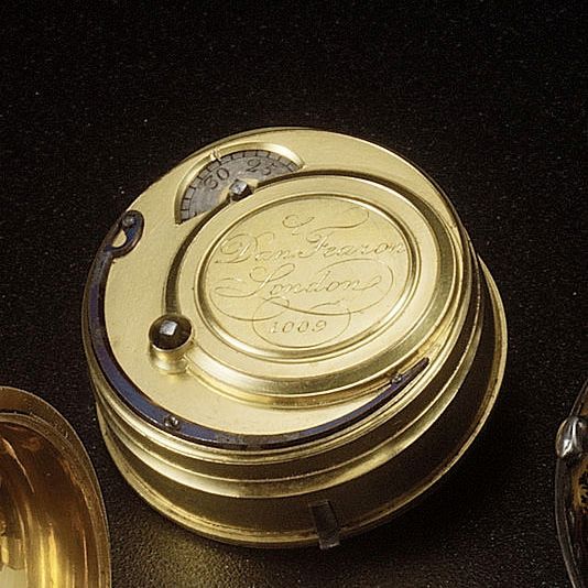 Bonhams : A mid 18th century verge watch movement with seven leaf ...
