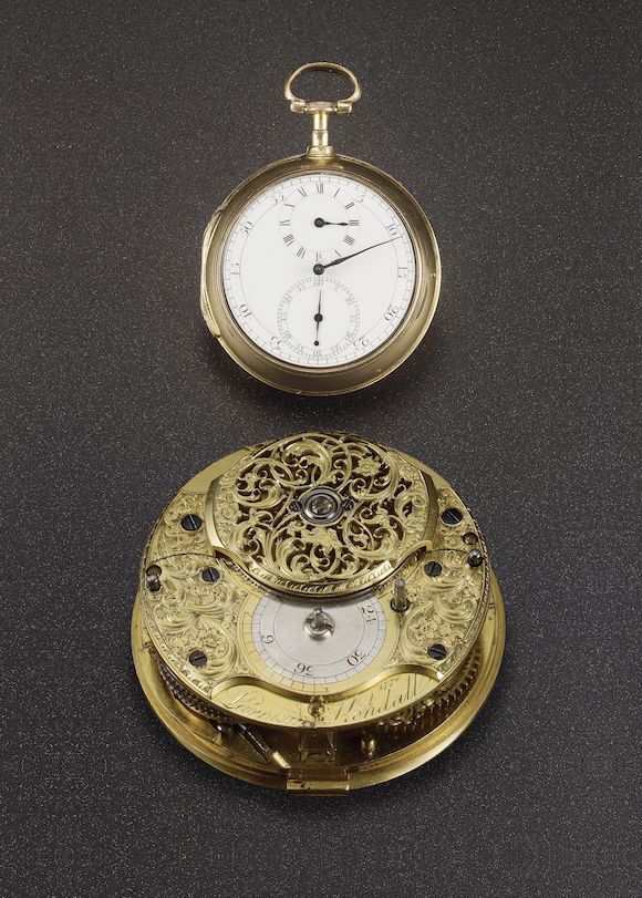 Bonhams : A rare and important cylinder pocket watch by Larcum Kendall ...