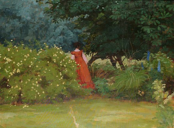 Bonhams : Margaret Green (British, fl. from 1950s) The edge of the vale ...