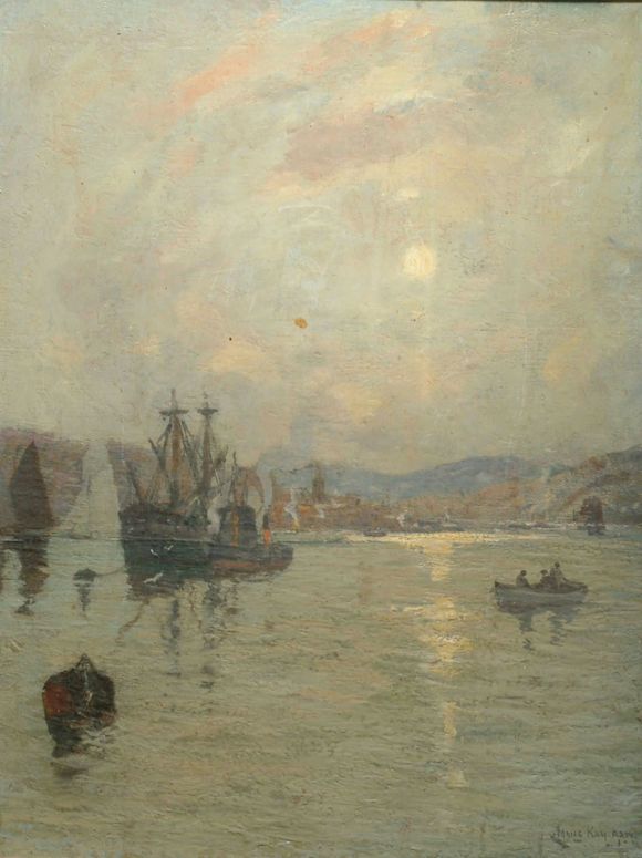 Bonhams : James Kay RSA RSW (1858-1942) Shipping on the Clyde ...