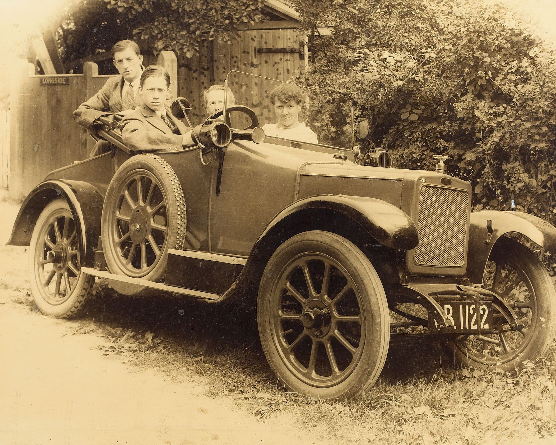 Bonhams Cars : A pair of large sepia-tone photographs depicting a Perry ...