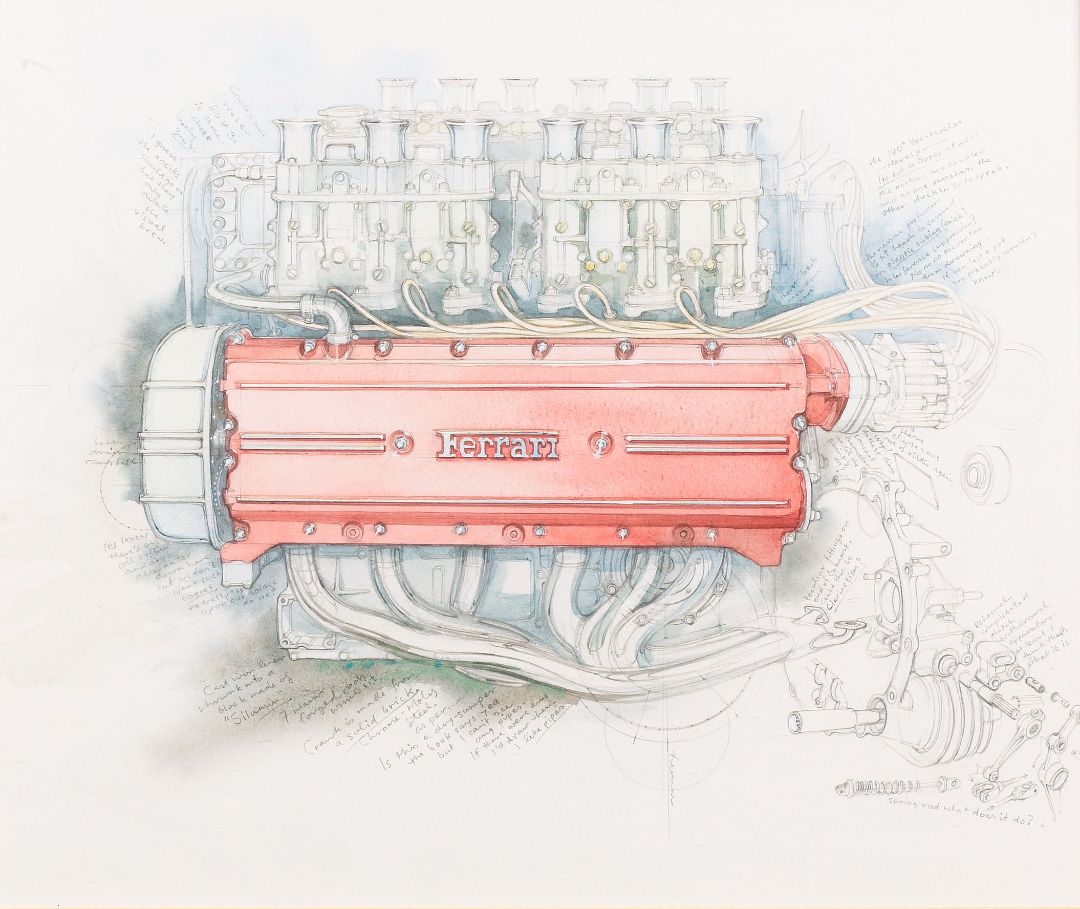 Bonhams Cars : Ferrari V12 engine by Bob Freeman,