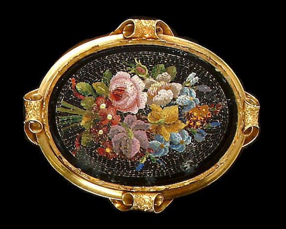 Bonhams : A mid-Victorian micro-mosaic brooch