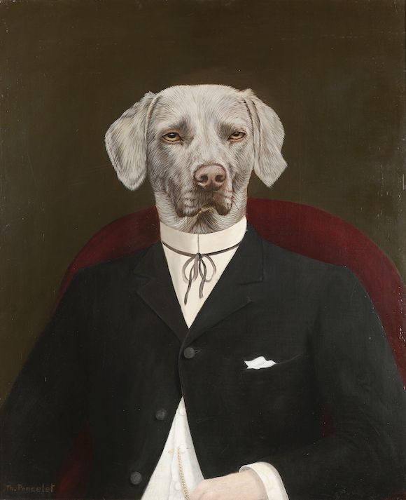 Bonhams : Thierry Poncelet (Belgian b. 1946) Dressed for dinner 30 x 25 ...