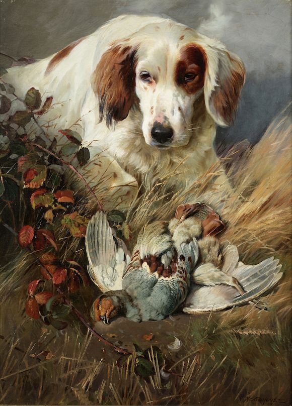 Bonhams : William Woodhouse (British 1857-1939) Setter with game 24 x ...
